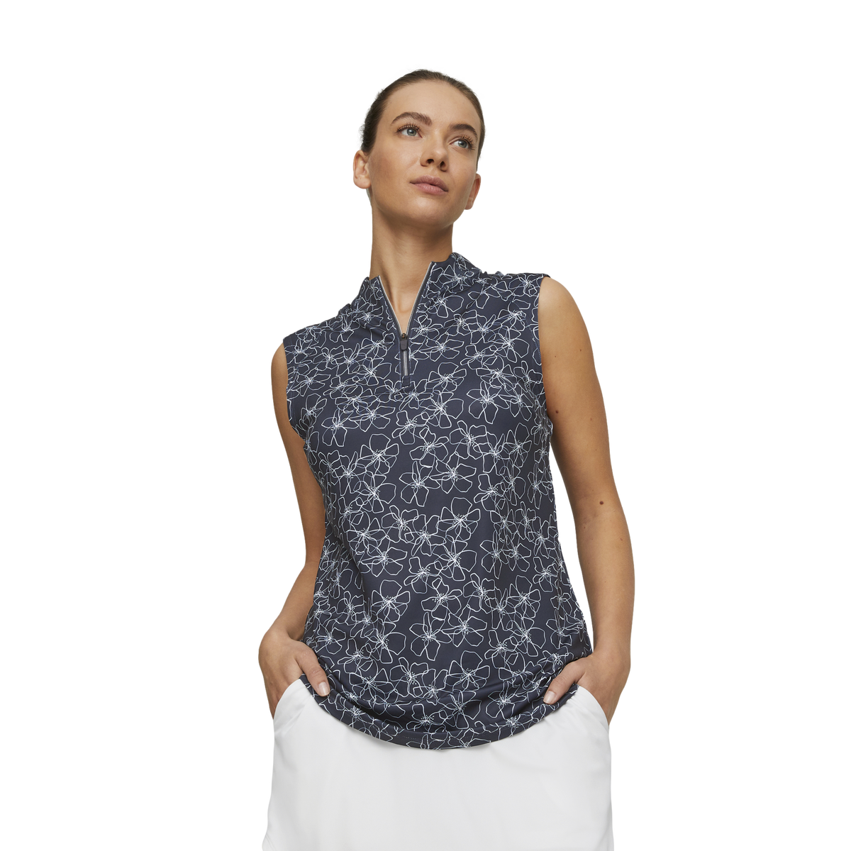 Puma Island Flower Cloudspun Sleeveless Polo Shirt Pga Tour Superstore