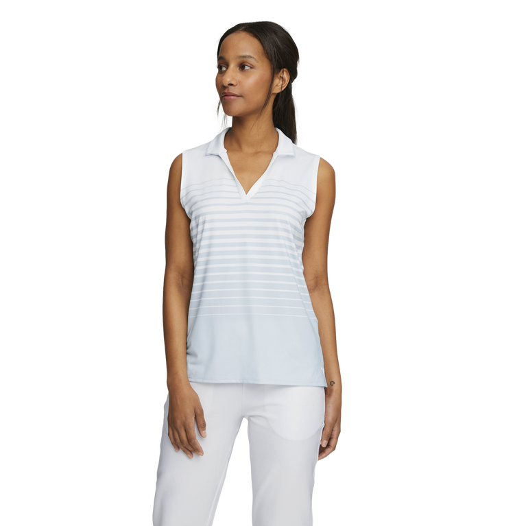 Puma Mattr Striped Sleeveless Polo Shirt Pga Tour Superstore
