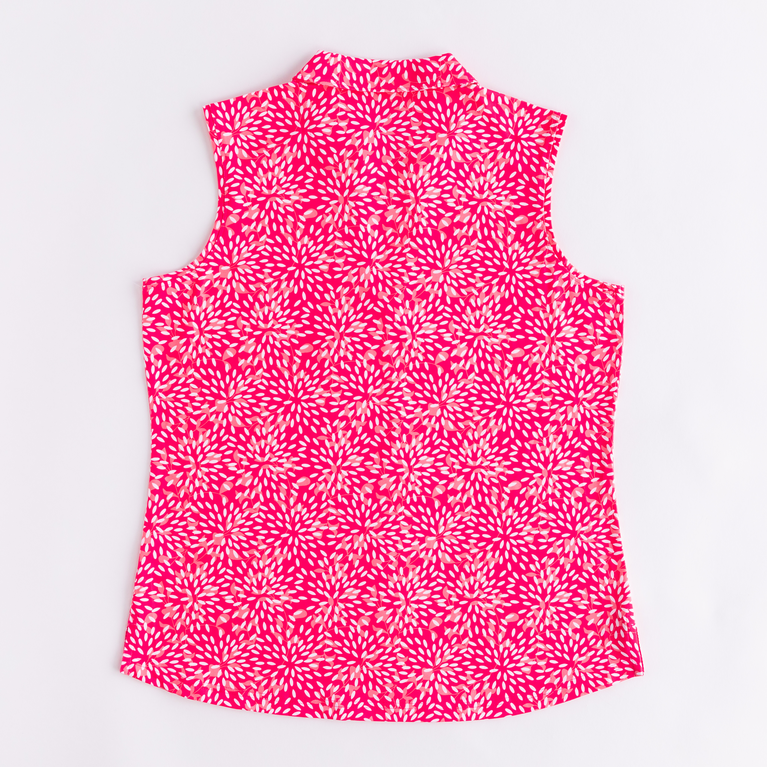 Pebble Beach Floral Print V Neck Sleeveless Polo Pga Tour Superstore
