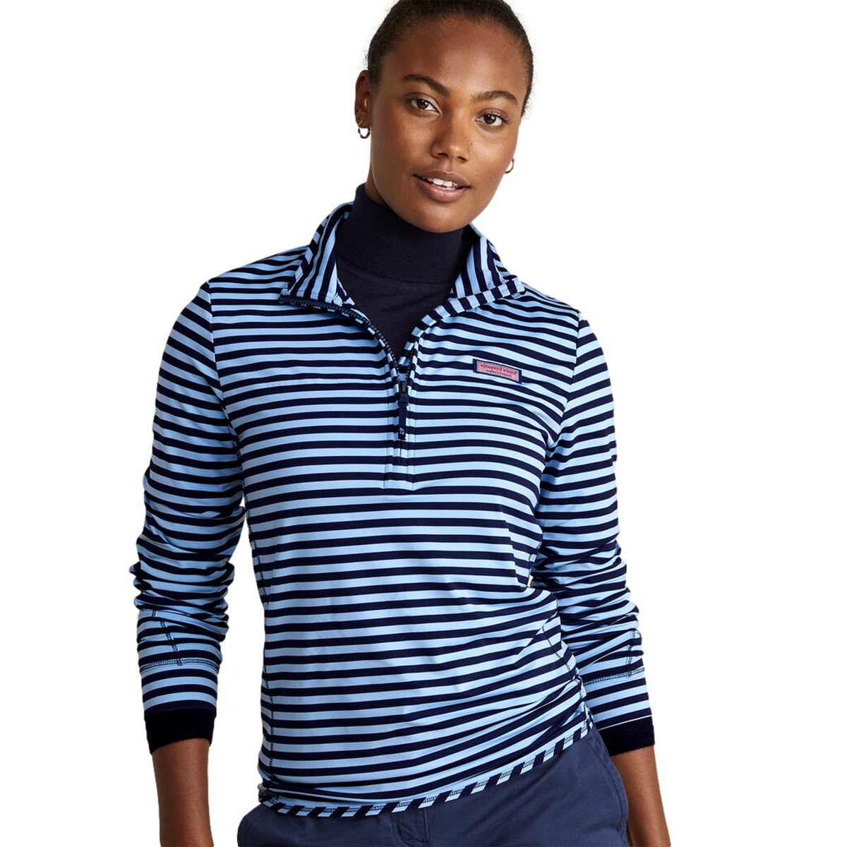 Vineyard Vines Sankaty Shep Stripe Quarter Zip Pull Over | PGA TOUR Superstore