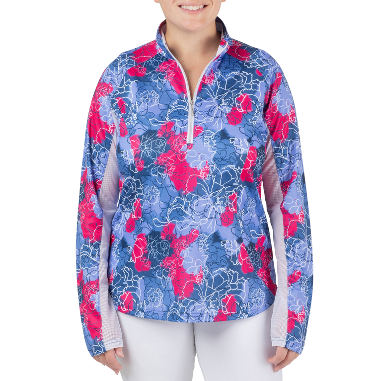 Pebble Beach Floral Quarter Zip Pull Over | PGA TOUR Superstore