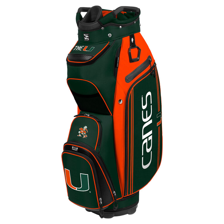 Team Effort Miami Hurricanes Bucket Iii Cooler Cart Bag Pga Tour