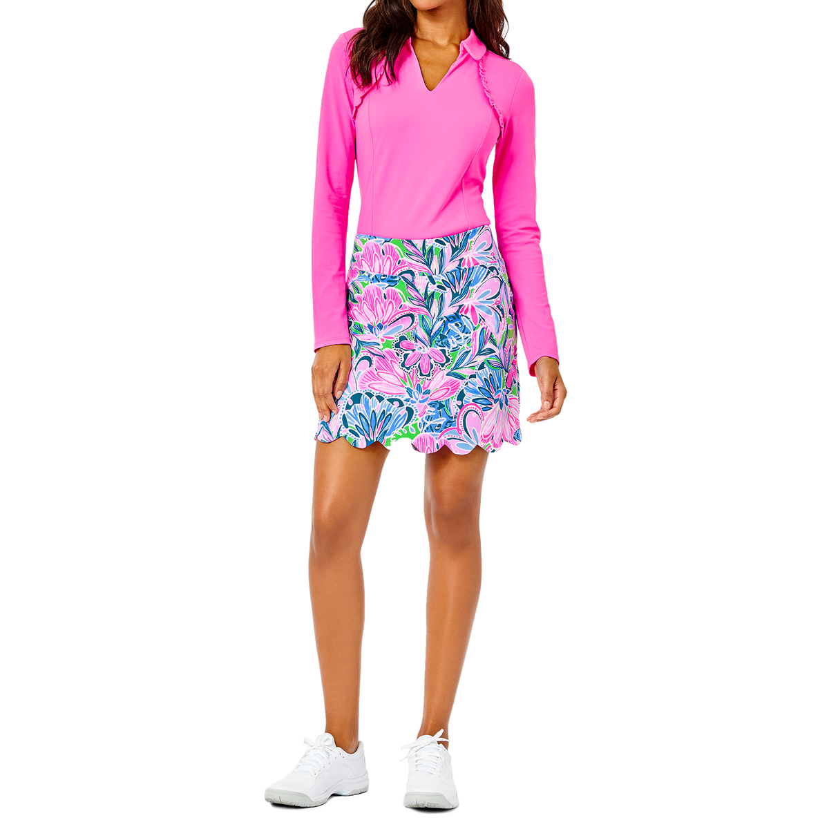 Lilly Pulitzer Luxletic Monica Print Scalloped 17 Skort Pga Tour