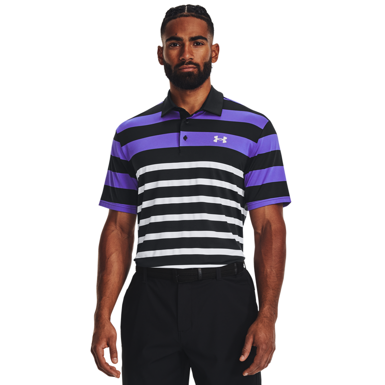 Mens Ua Playoff 30 Stripe Polo Pga Tour Superstore