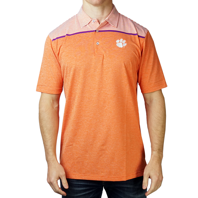 Divots Sportswear Clemson Tigers Colorblock Polo | PGA TOUR Superstore