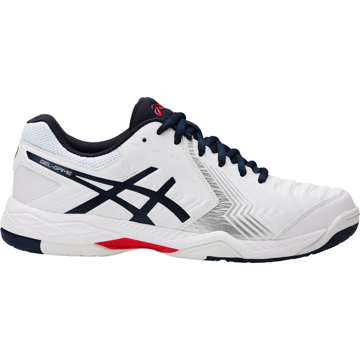 Asics Gel Game 6 Mens Tennis Shoe White Blue Pga Tour Superstore