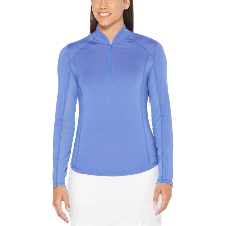 Pga Tour Sun Protection Long Sleeve Golf Sweater With Under Sleeve Mesh