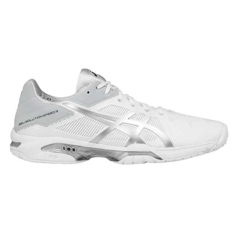 Asics Gel Solution Speed 3 Mens Tennis Shoe White Silver Pga Tour