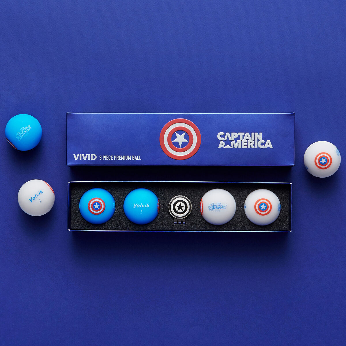 Marvel x Volvik Vivid Special Pack Golf Balls - Captain America | PGA ...