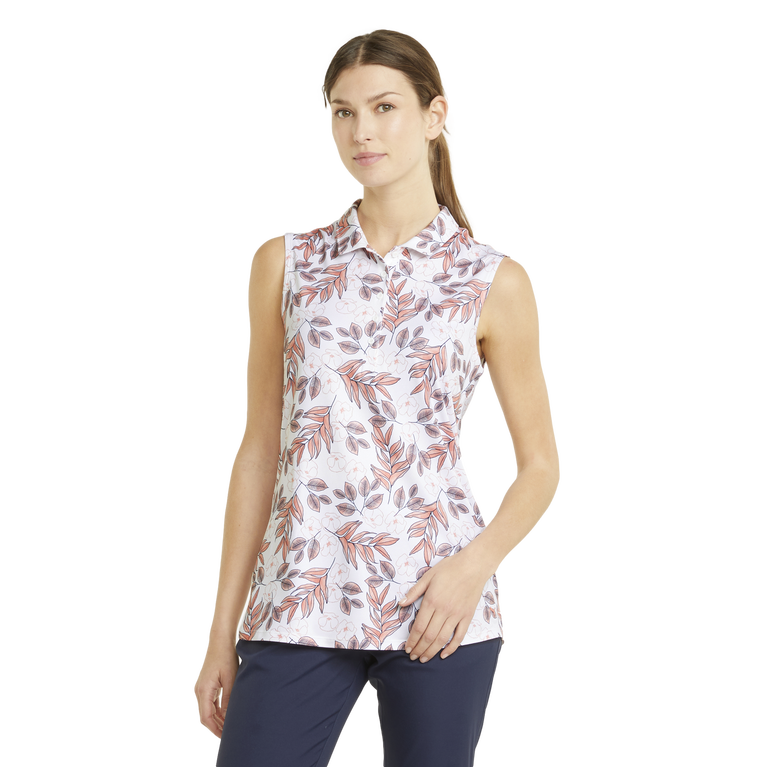 Puma Cloudspun Flora Sleeveless Polo Shirt Pga Tour Superstore