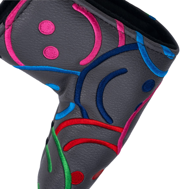 Pins & Aces Gray Colorful Smiley Blade Putter Cover | PGA TOUR Superstore