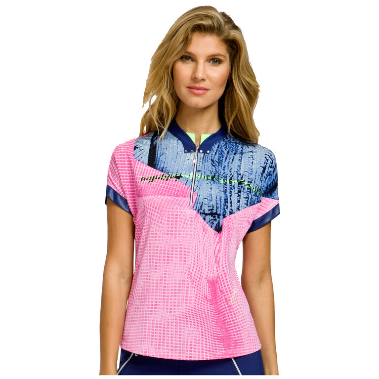 Jamie Sadock Shoji Print Top Pga Tour Superstore