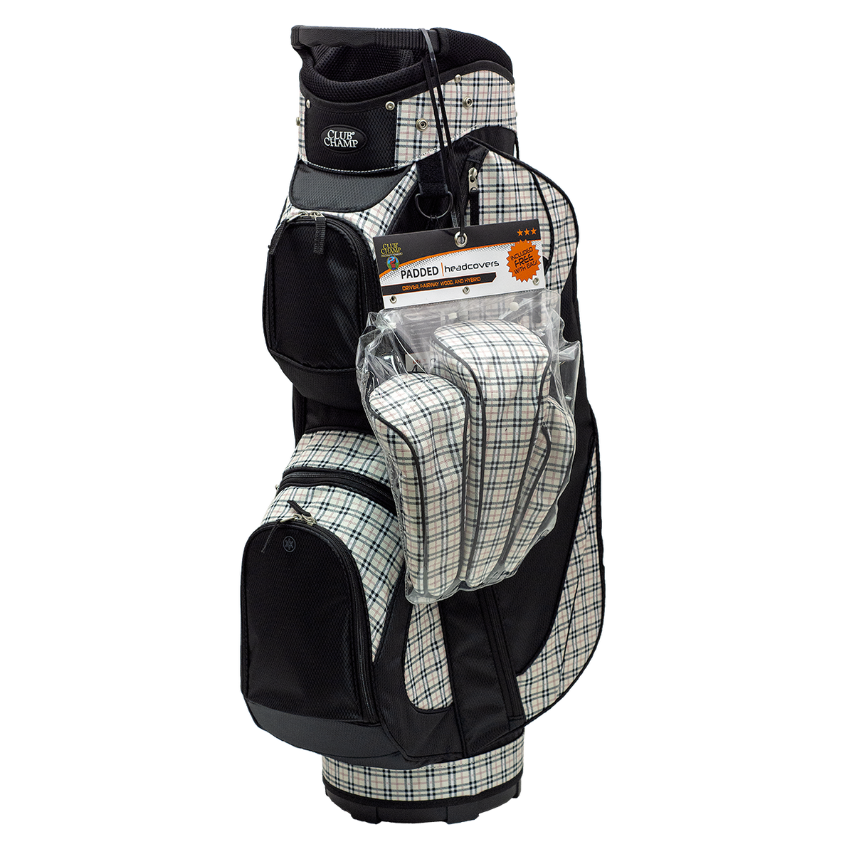 Golf Gifts & Gallery Sand Plaid Cart Bag w/ Headcovers | PGA TOUR ...