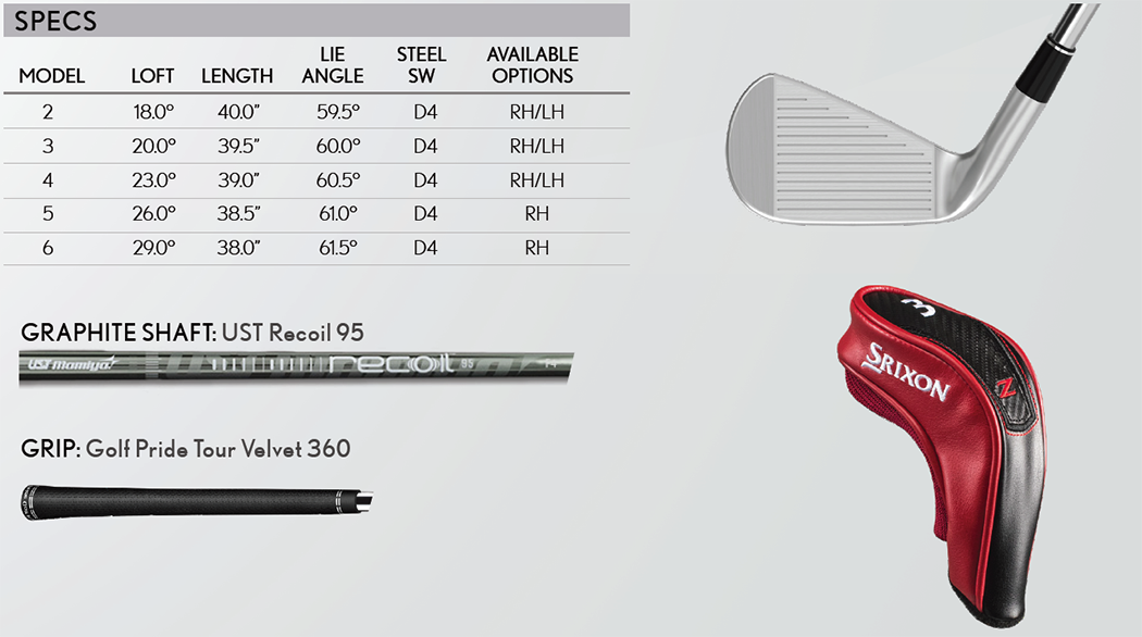 Srixon Z U85 Utility Iron w/ UST Recoil 95 Shaft | PGA TOUR Superstore